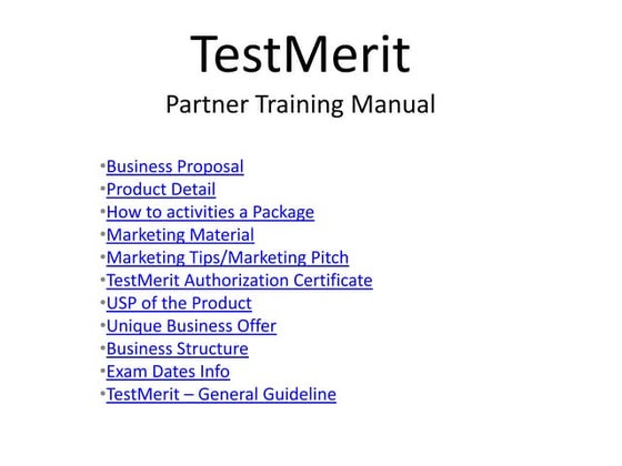 Test Merit Flex | PPT