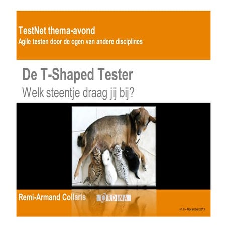 TestNet thema avond 11-12-2013 - De T-Shaped Tester | PDF | Technology ...