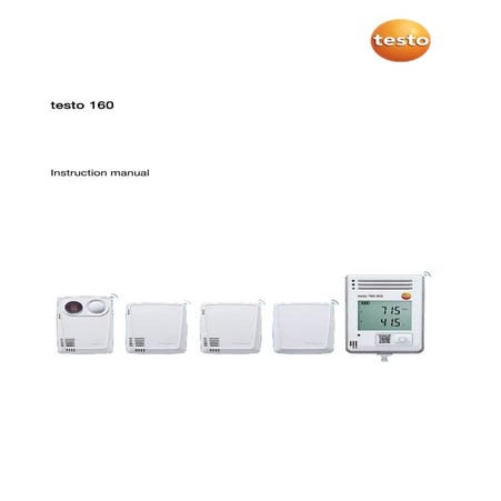 Hướng dẫn sử dụng Testo 160 | PDF