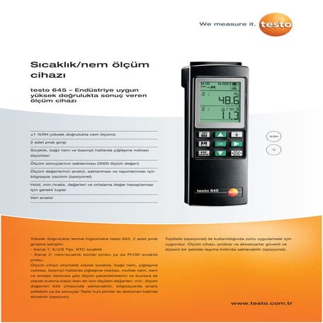 Testo 645 | PDF