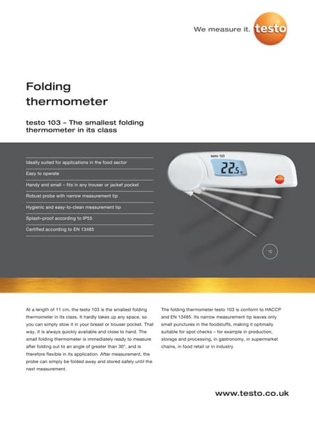 Testo 106 datasheet 2012 | PDF | Home Appliances | Home & Garden