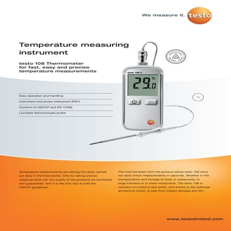 Testo 108-2 datasheet | PDF