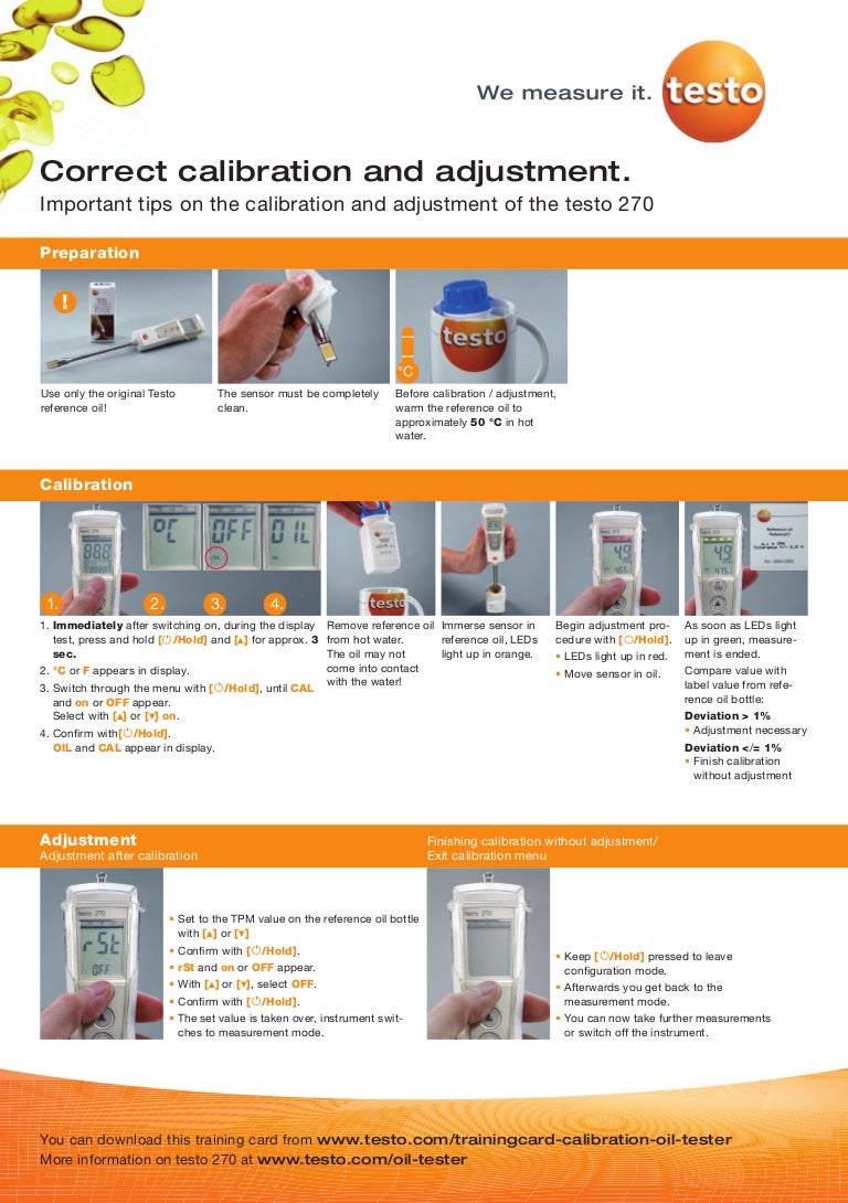 Testo 270 Oil Tester Info Sheet 02