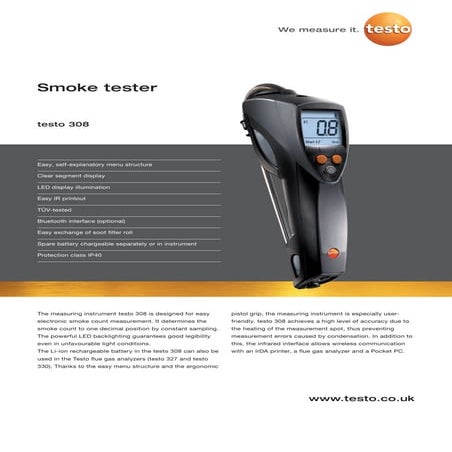 Testo 805 datasheet 2012 | PDF