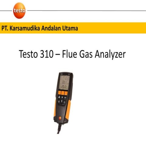 Testo 310 – flue gas analyzer | PPTX