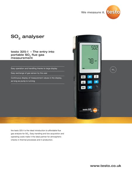 Testo 465 datasheet 2012 | PDF