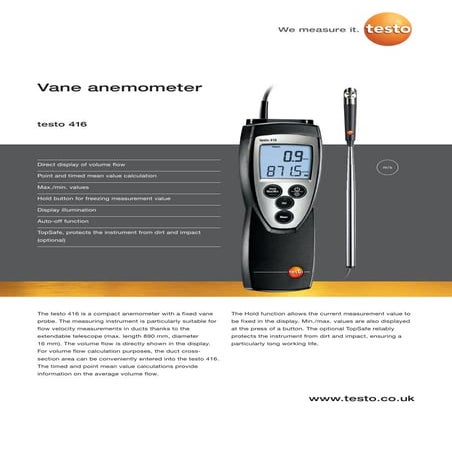Testo 106 datasheet 2012 | PDF