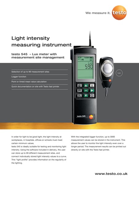 Testo 735 datasheet 2012