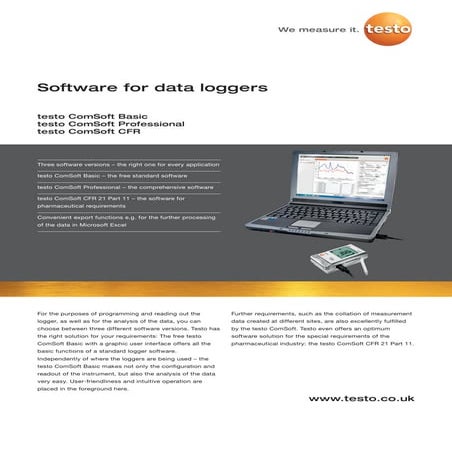 Testo com soft datasheet 2012 | PDF
