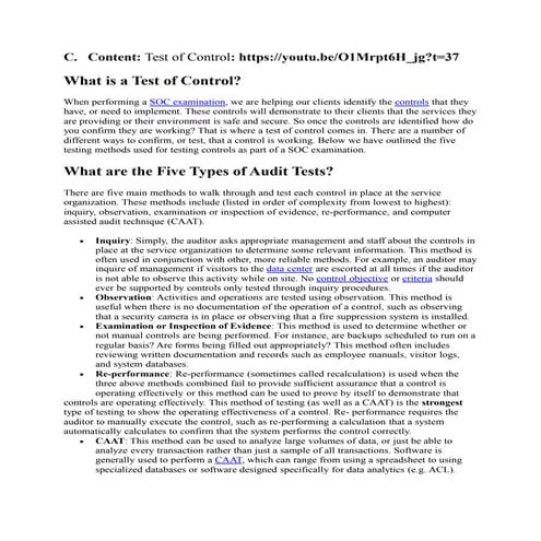 Test of control | PPT