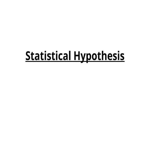 Comprehensive Guide to Statistical Hypothesis Testing and Analysis | PPT