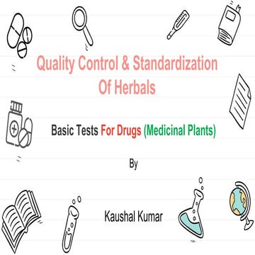 Basic test for drugs - Medicinal Plants | PPTX