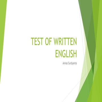 Test of Written English | PPTX