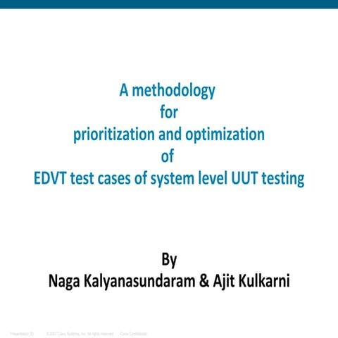 Test Optimization With Design of Experiment | PPT