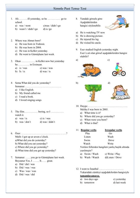 Past simple forms | PPT