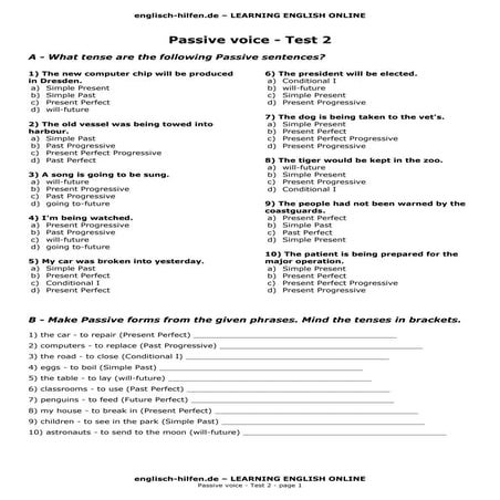 Test passive2 en | PDF