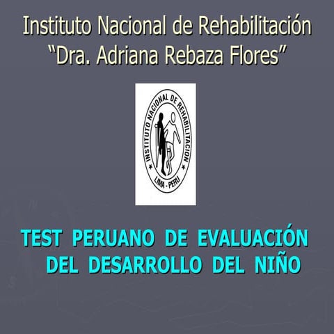 ESCALA DE DESARROLLO INFANTIL - EDI PEDIATRIA | PPTX