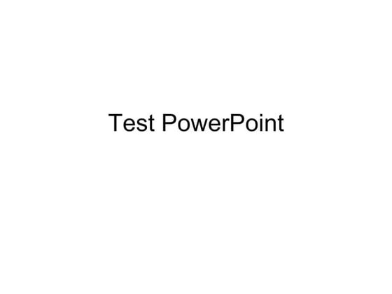 Test Presentation | PPT