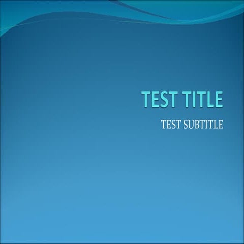 Test ppt | PPT