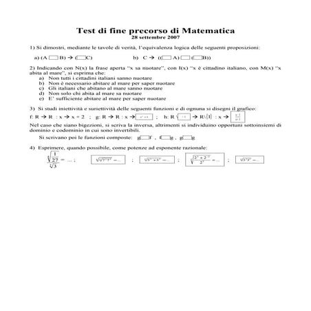 2° simulazione invalsi matematica seconda superiore zanichelli | PDF