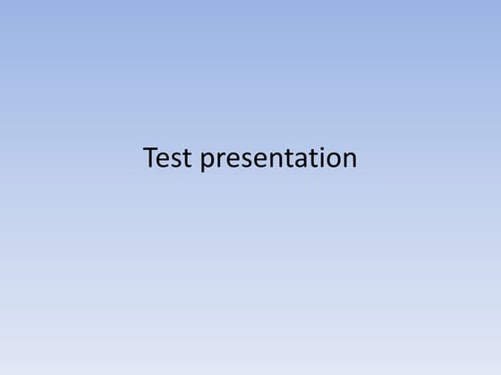 Presentation test | PPTX