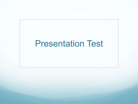 Presentation test | PPTX