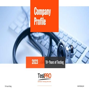 TestPRO for Software Testing Services | Company Profile | PPT