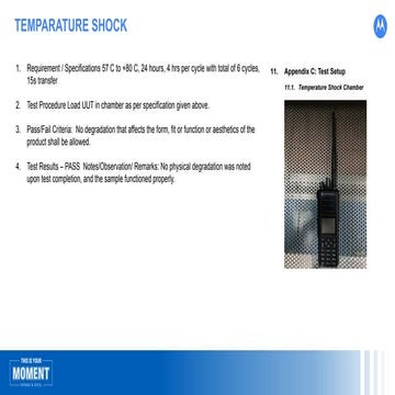 Motorola Radio Solutions - Test Report for Radio | PPTX