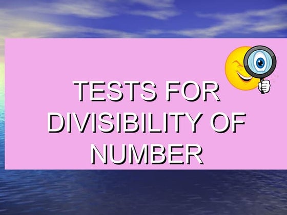 Divisibility rules-chart | PDF