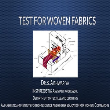 Tests for Fabrics Dr.Ash