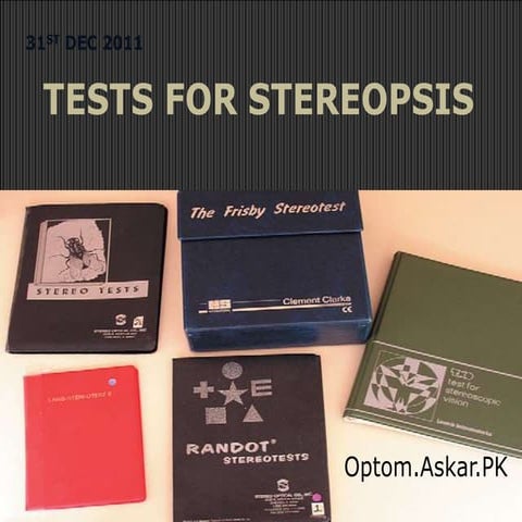 Tests for stereopsis | PPT