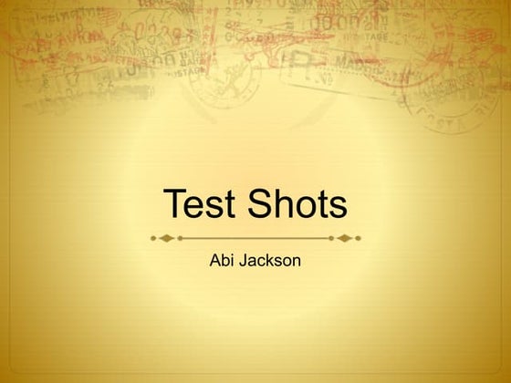 Poster and Magazine Test Shots | PPT