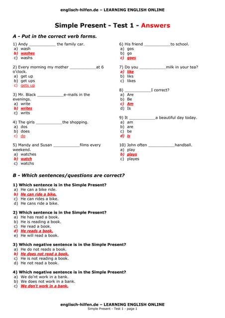 Simple Past Test[1] | DOC