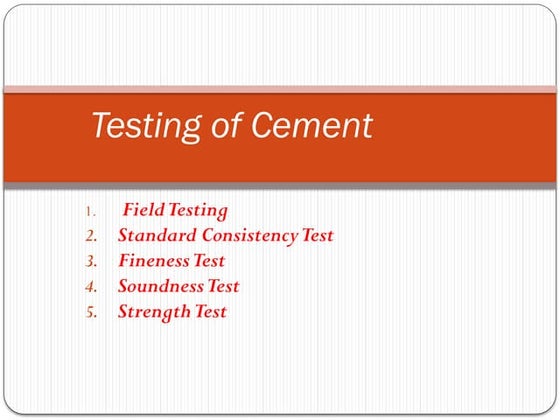 Experiment no 03 setting time of cement. | PDF