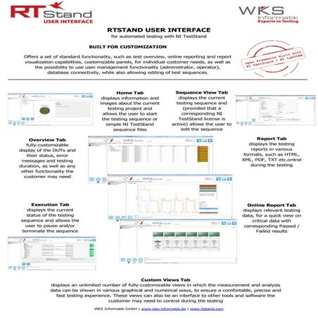 RTStand User Interface for NI TestStand | PDF