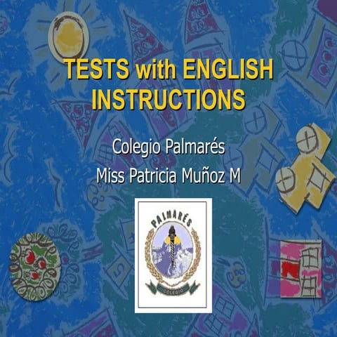 Tests With English Instructions | PPT