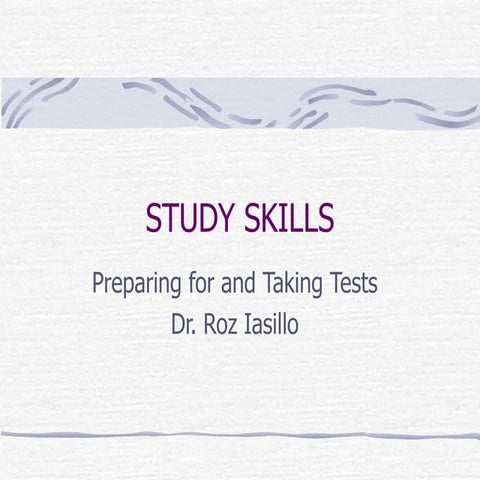 Study Skills | PPT
