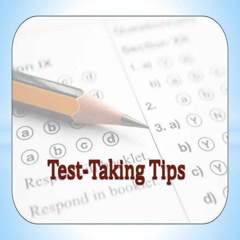 Test Taking Tips | PPTX