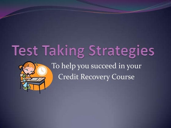 Test Taking Strategies | PPT