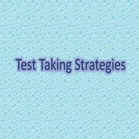 Test taking strategies pptkay | PPTX | Standardized Testing ...