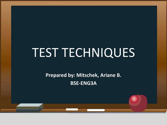 Discrete point test 1 | PPTX | Standardized Testing | Educational ...