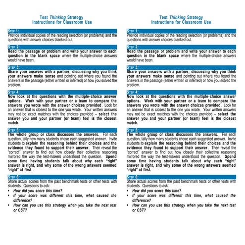 Test thinking strategy | PPT