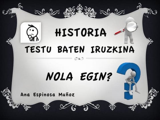 Testu iruzkina | PPT