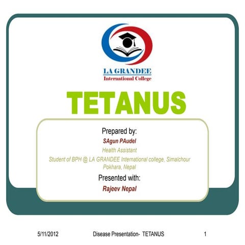 Tetanus Presentation | PPT
