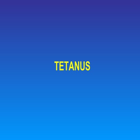 Tetanus | PPT