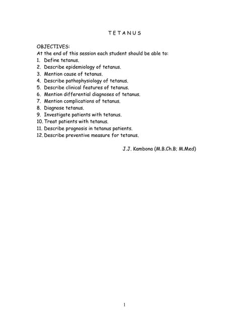 Tetanus | PPTX