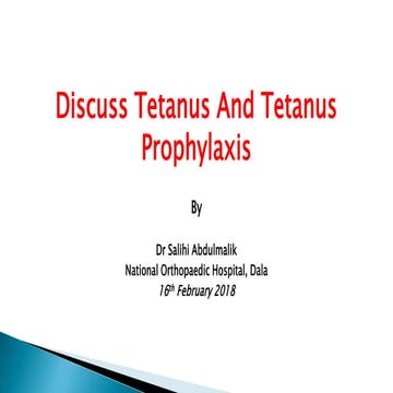 Tetanus | PPTX