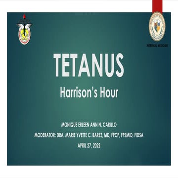 Tetanus-Harrisons-Hour presentation 11111 | PPTX