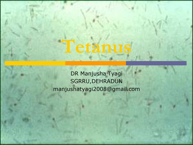 Tetanus | PPTX