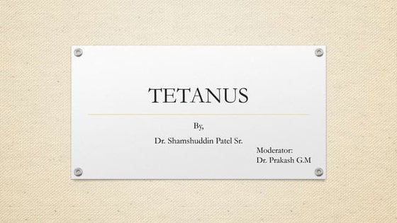 Tetanus Ppt